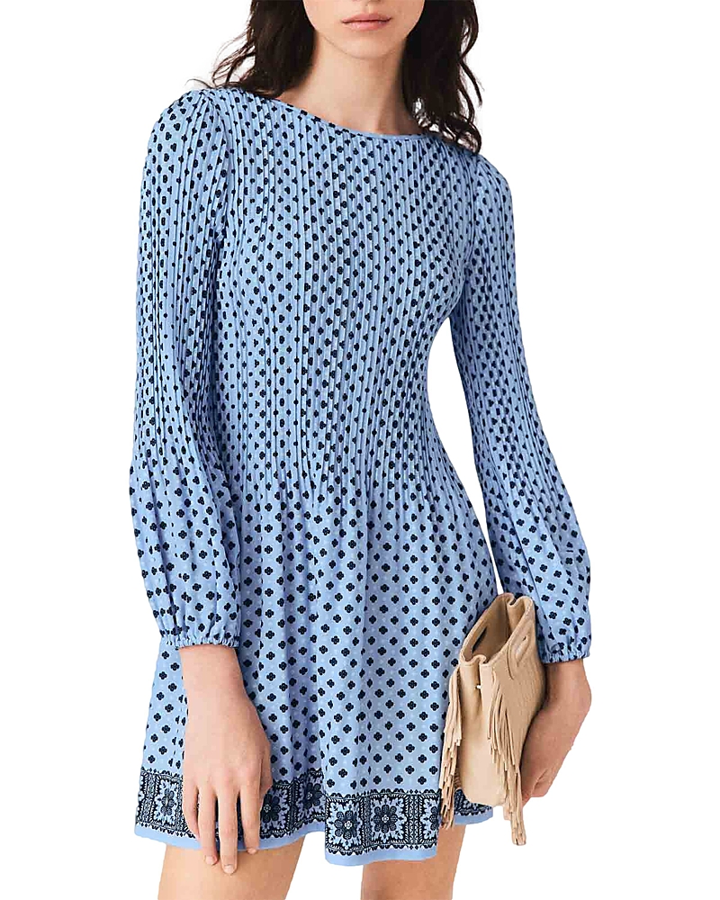 MAJE Maje Printed Pleated Mini Dress